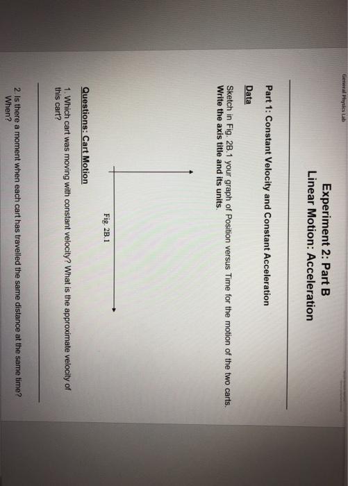 General Physics Lab Experiment 2: Part B Linear | Chegg.com