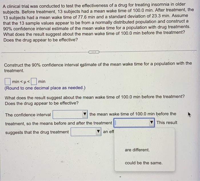 Solved A clinical trial was conducted to test the | Chegg.com