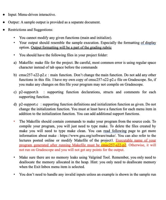 Solved CMSC257 - Computer Systems Project 2: C-Strings and | Chegg.com