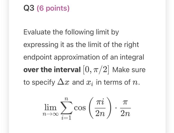 Solved Evaluate the following limit by expressing it as the | Chegg.com