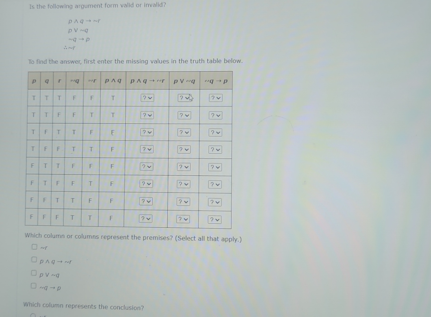 Solved Is the following argument form valid or | Chegg.com