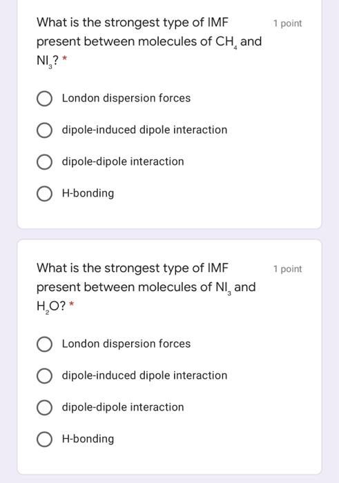 Solved Intermolecular Forces Choose the BEST answer Lewis | Chegg.com