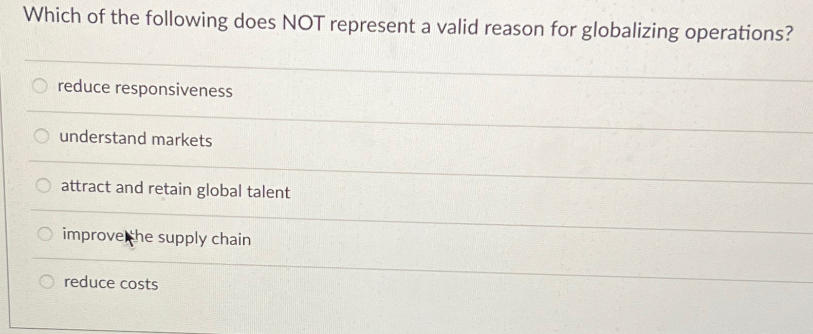 Solved Which of the following does NOT represent a valid | Chegg.com
