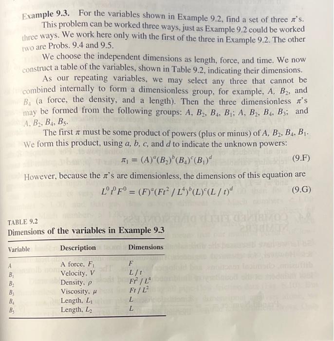 Solved 9.5 Rework Example 9.3 using L, m, t, & F as | Chegg.com