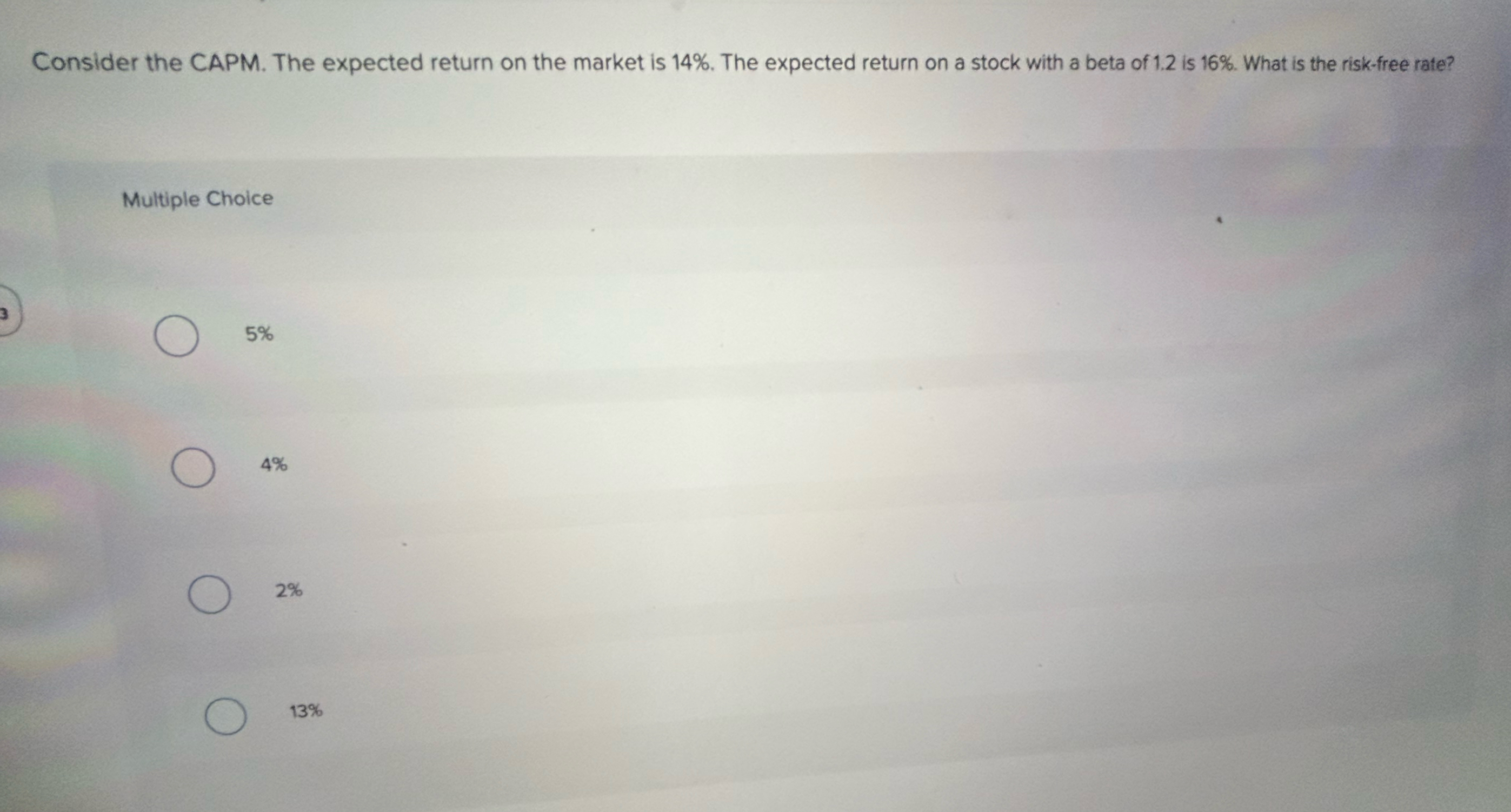 Solved Consider the CAPM. The expected return on the market | Chegg.com