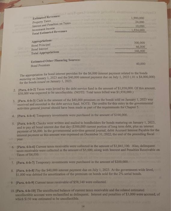 Chapter 6 Transactions Affecting General I ong-Term | Chegg.com