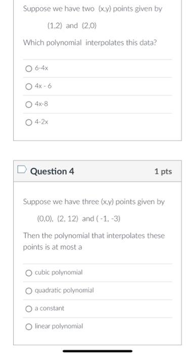 Solved set of N points (x,y) where the x values are | Chegg.com