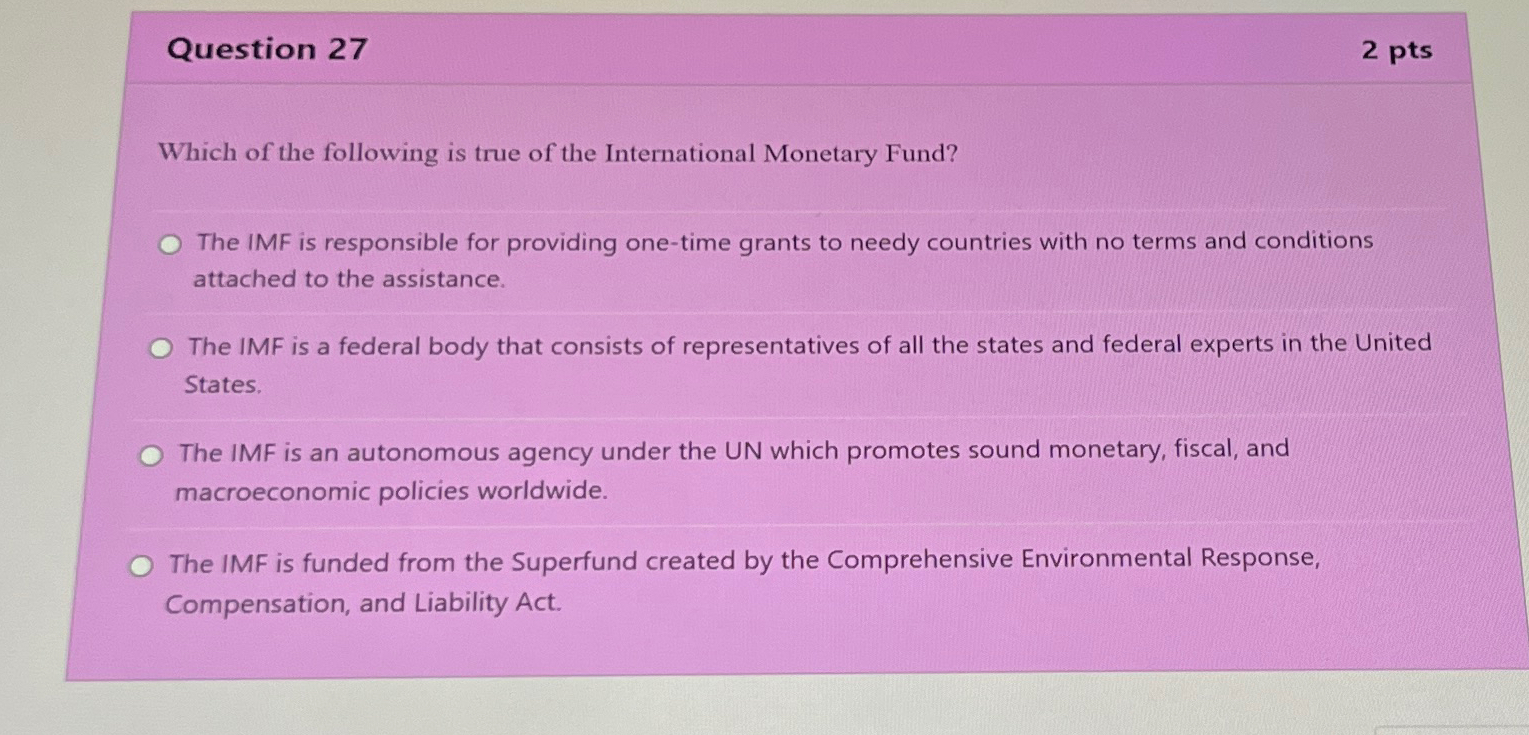 Solved Question 272 ﻿ptsWhich of the following is true of | Chegg.com