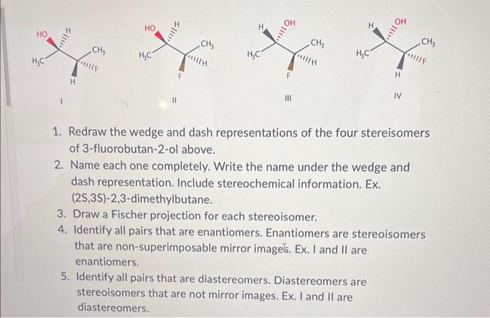 Solved 1. Redraw the wedge and dash representations of the | Chegg.com