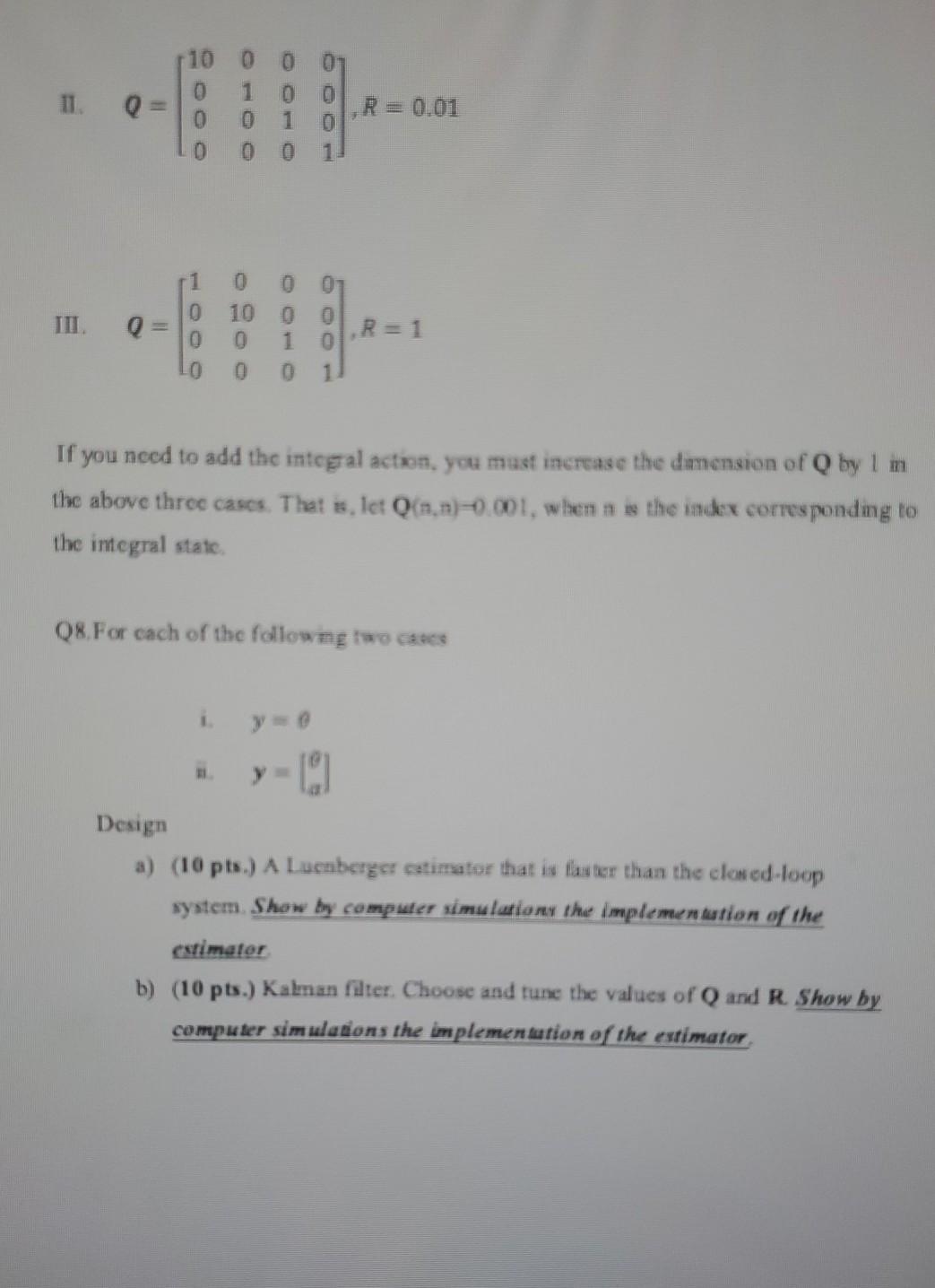 Solved Objectives - Design a state-fccdback controller using | Chegg.com