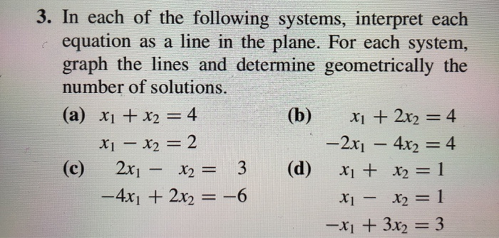 Solved 3. In each of the following systems, interpret each | Chegg.com