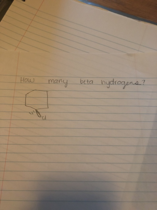 Solved How many beta hydrogens? | Chegg.com