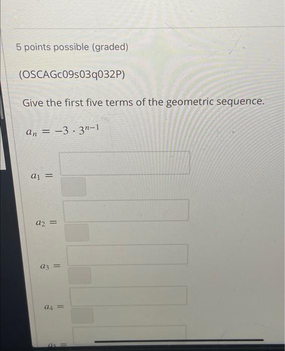 Solved 5 points possible (graded) (OSCAGC095037032P) Give | Chegg.com