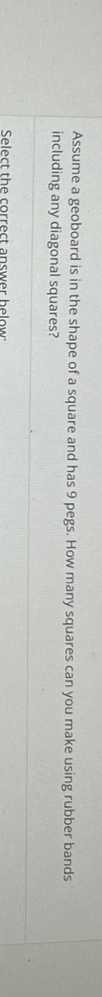 Solved Assume a geoboard is in the shape of a square and has | Chegg.com