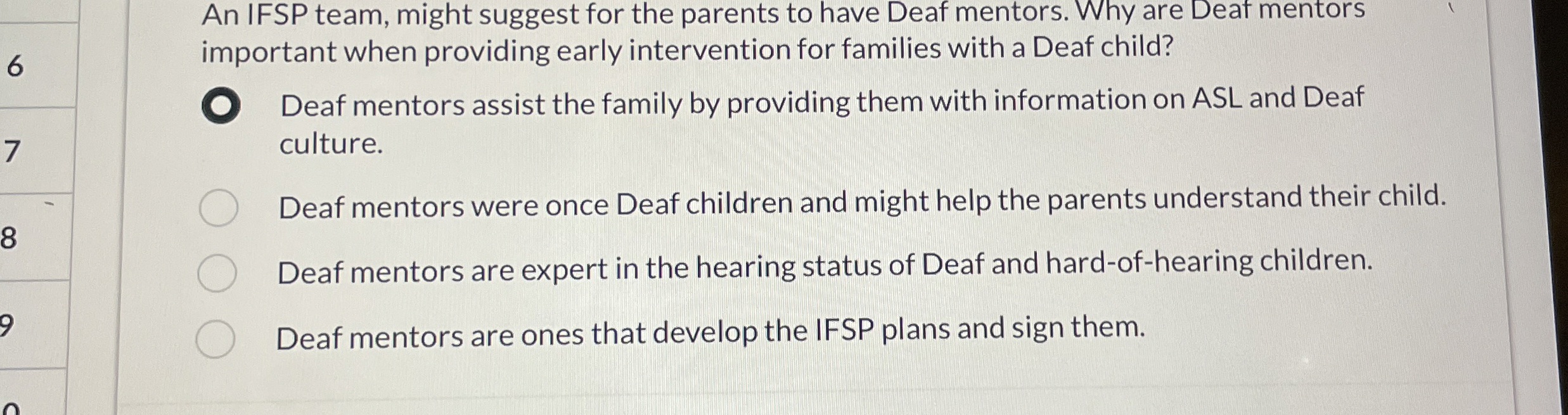 Solved An IFSP team, might suggest for the parents to have | Chegg.com