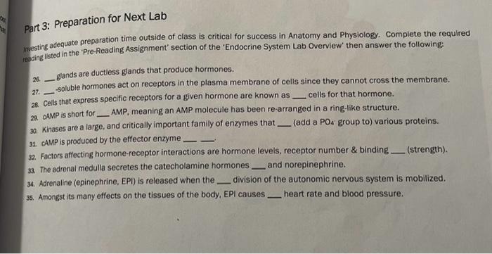 Solved Part 3: Preparation for Next Lab in masting adequate | Chegg.com