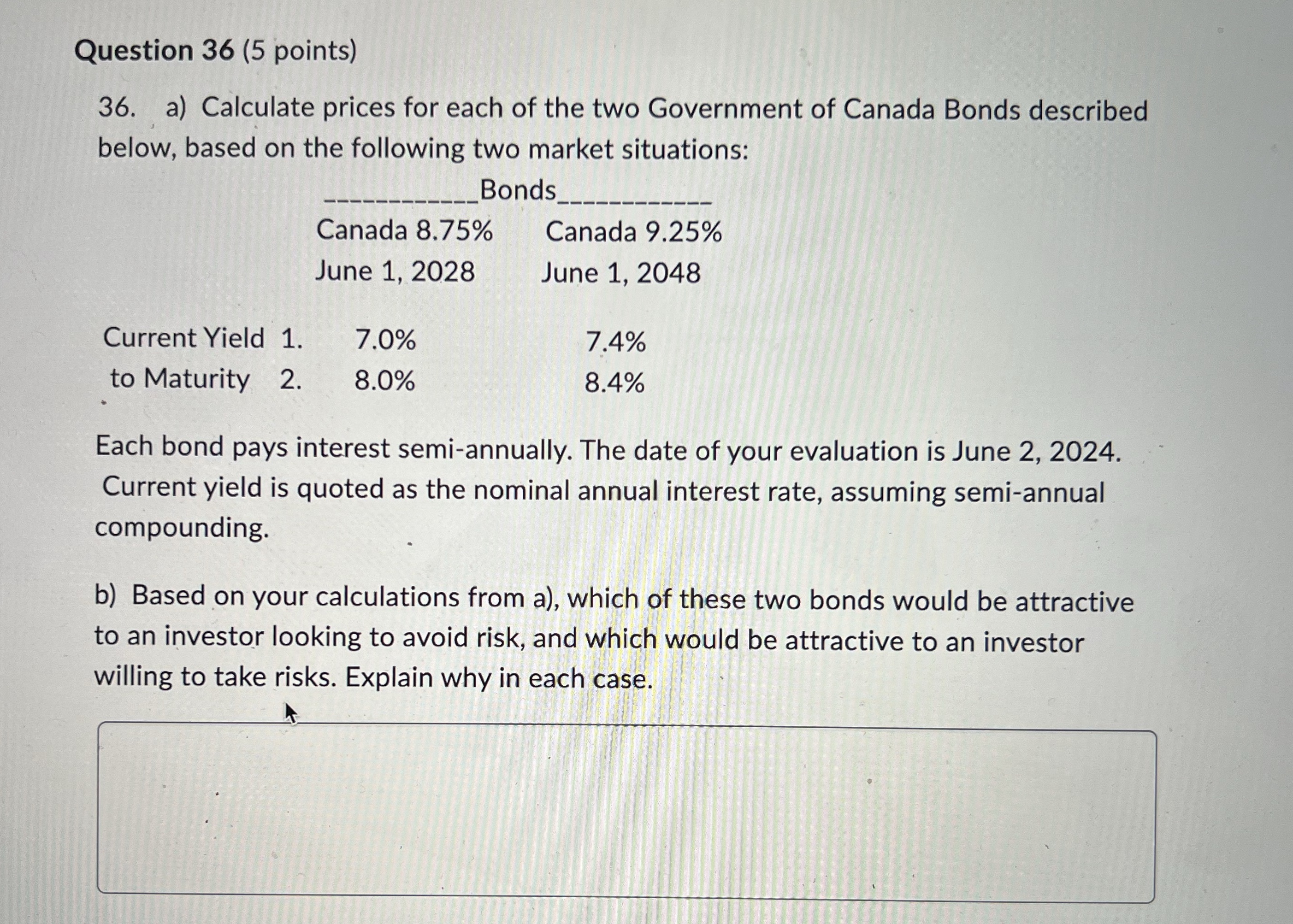Solved Question 36 (5 ﻿points)36. ﻿a) ﻿Calculate prices for | Chegg.com