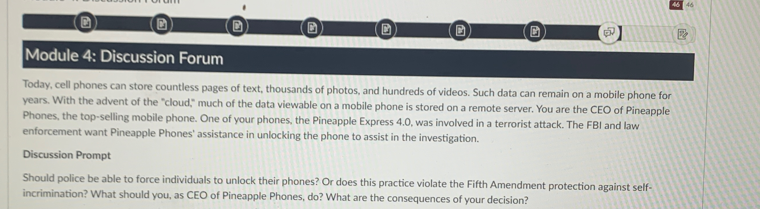 Solved Module 4: Discussion ForumToday, cell phones can | Chegg.com