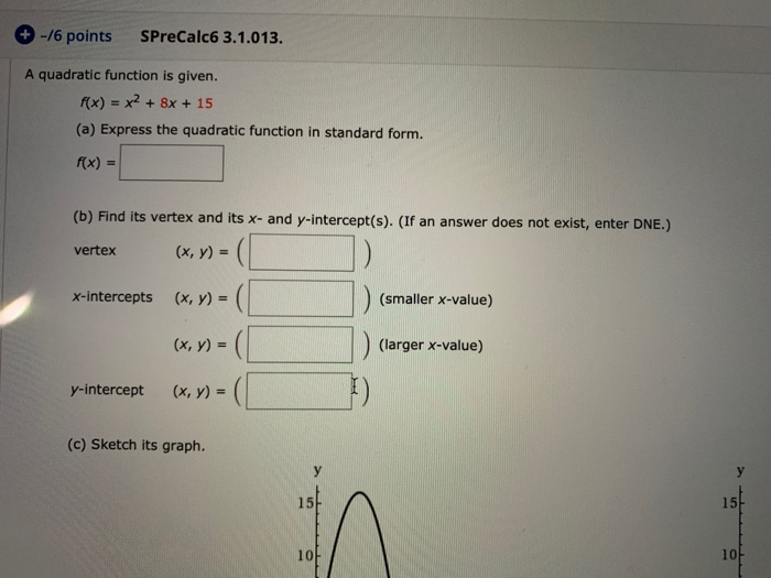 Solved +-/6 points SPreCalc6 2.1.023. Evaluate the function | Chegg.com