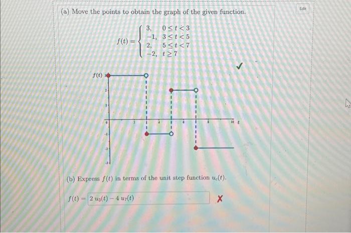 Solved (a) Move the points to obtain the graph of the given | Chegg.com