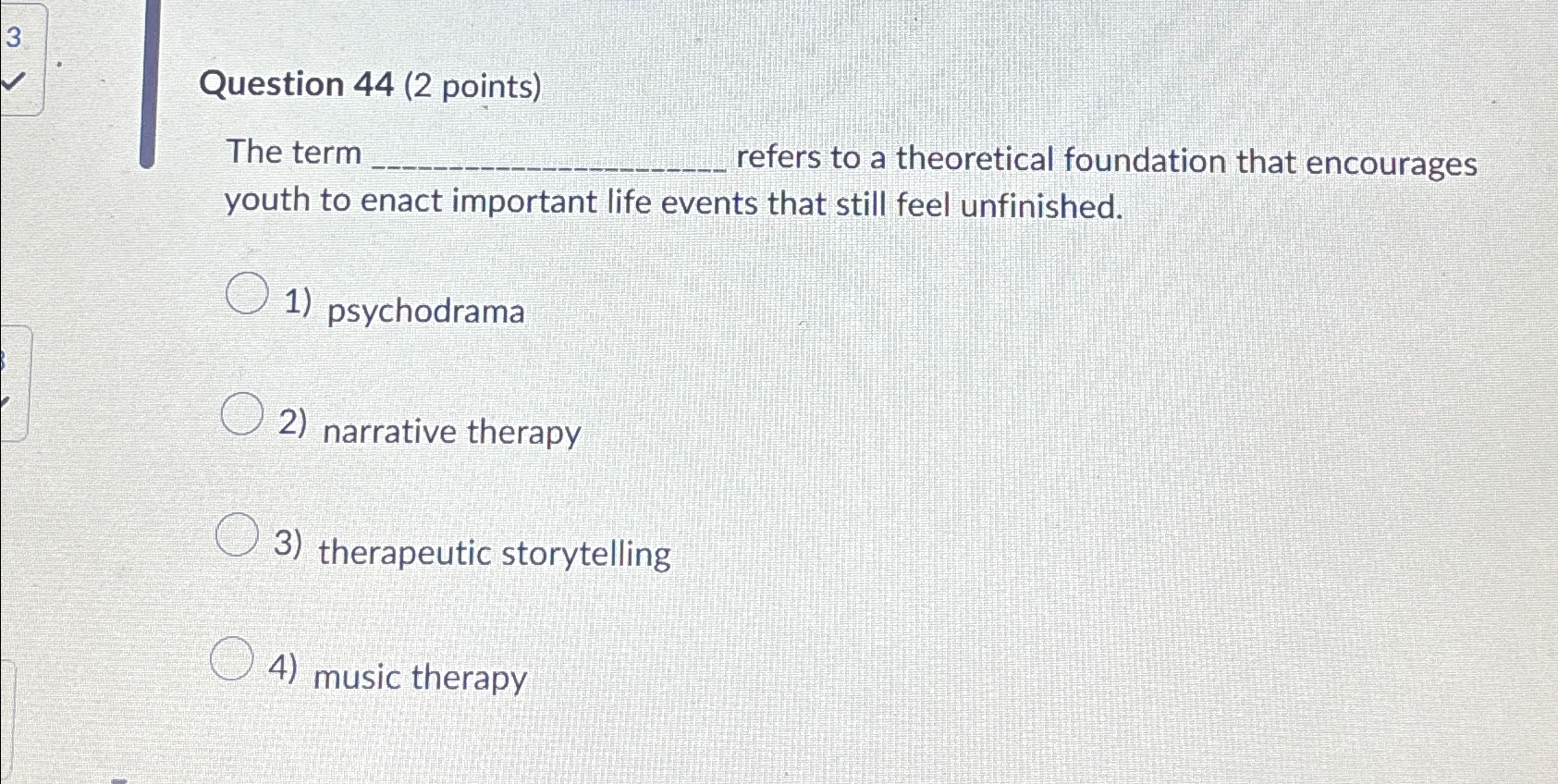 Solved Question 44 (2 ﻿points)The term refers to a | Chegg.com