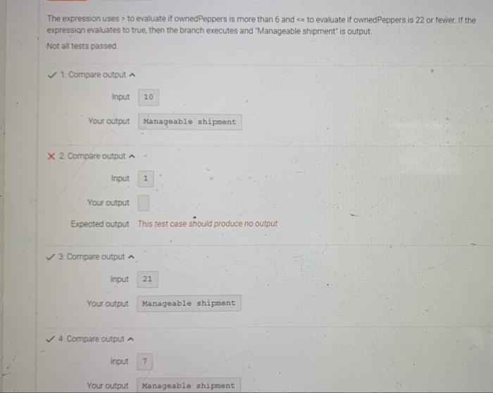 Solved Jump to level 1 Given integer ownedPeppers, if the | Chegg.com