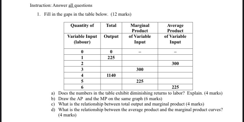 Solved Instruction: Answer all questionsFill in the gaps in | Chegg.com