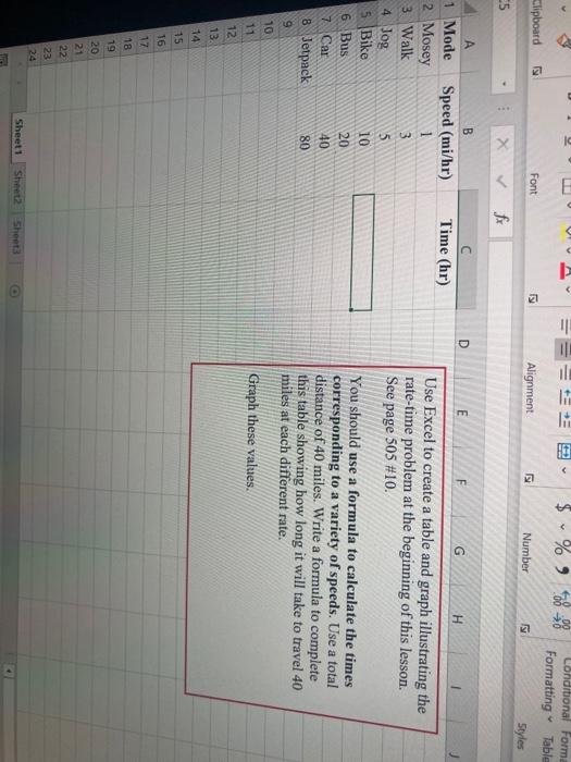 Solved IC $ % 00 000 Clipboard Londitional Forma Formatting | Chegg.com