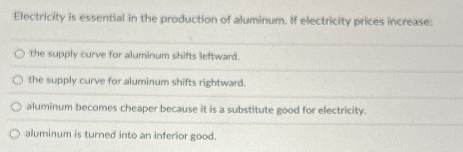 Solved Electricity is essential in the production of | Chegg.com