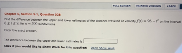 Solved FULL SCREEN PRINTER VERSION « BACK Chapter 5, Section | Chegg.com