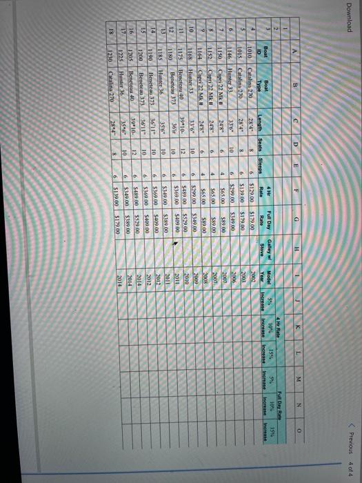 Solved 1. In the Fleet worksheet, select H4 and create an IF | Chegg.com