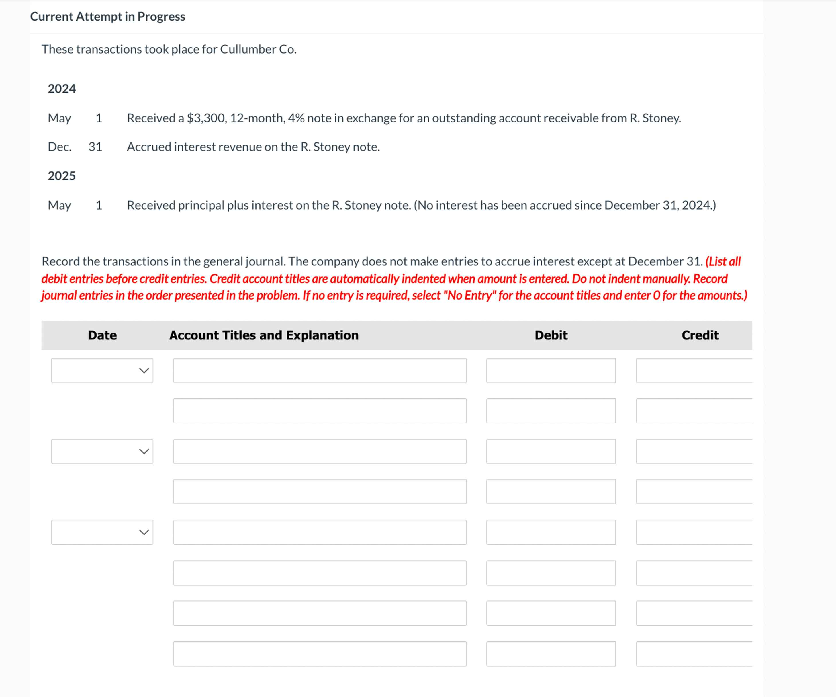 Solved Current Attempt in ProgressThese transactions took | Chegg.com