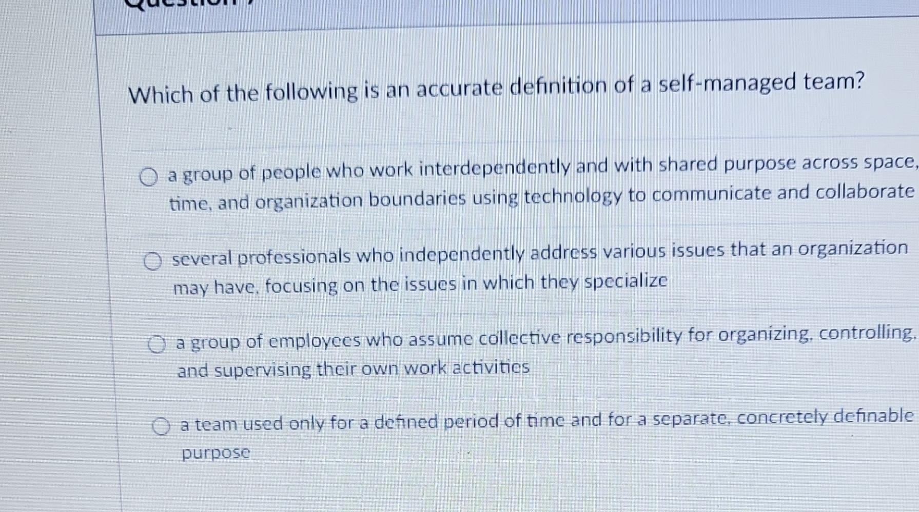 Solved Which of the following is an accurate definition of a | Chegg.com