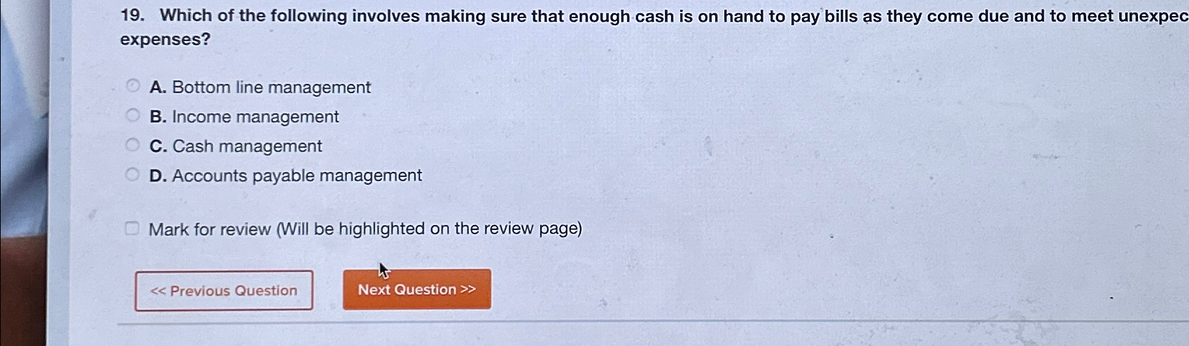 Solved Which of the following involves making sure that | Chegg.com