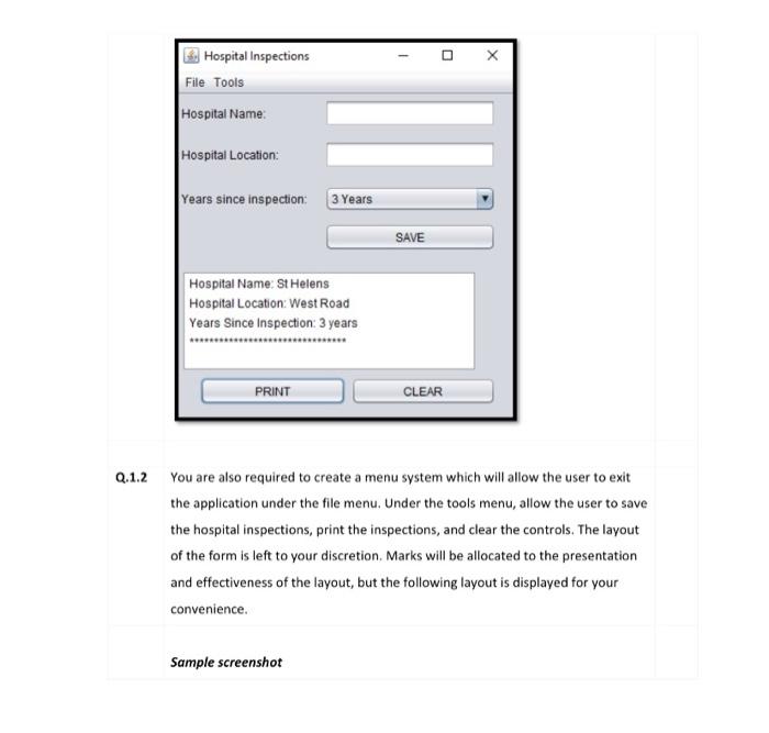 Develop a Java GUI application that will capture a | Chegg.com