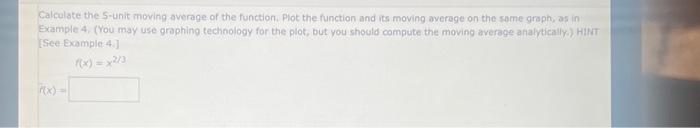 Solved Calculate the S-unit moving average of the function, | Chegg.com