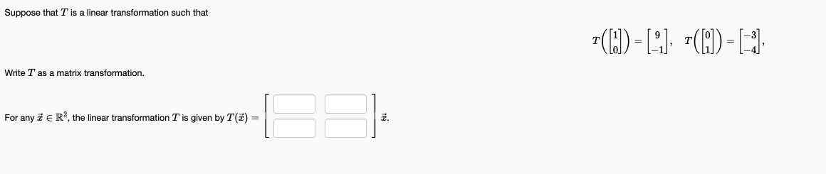 Solved Suppose that T ﻿is a linear transformation such | Chegg.com