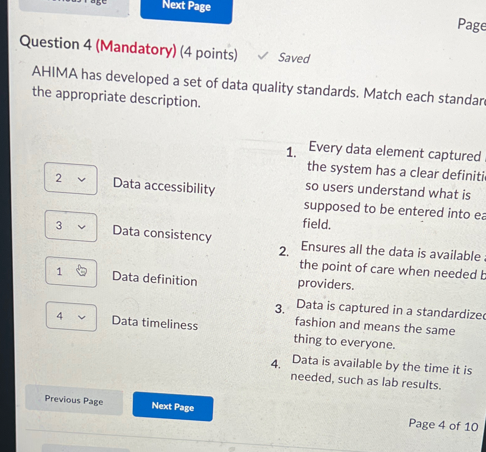 Solved Next PageQuestion 4 (Mandatory) (4 ﻿points) | Chegg.com