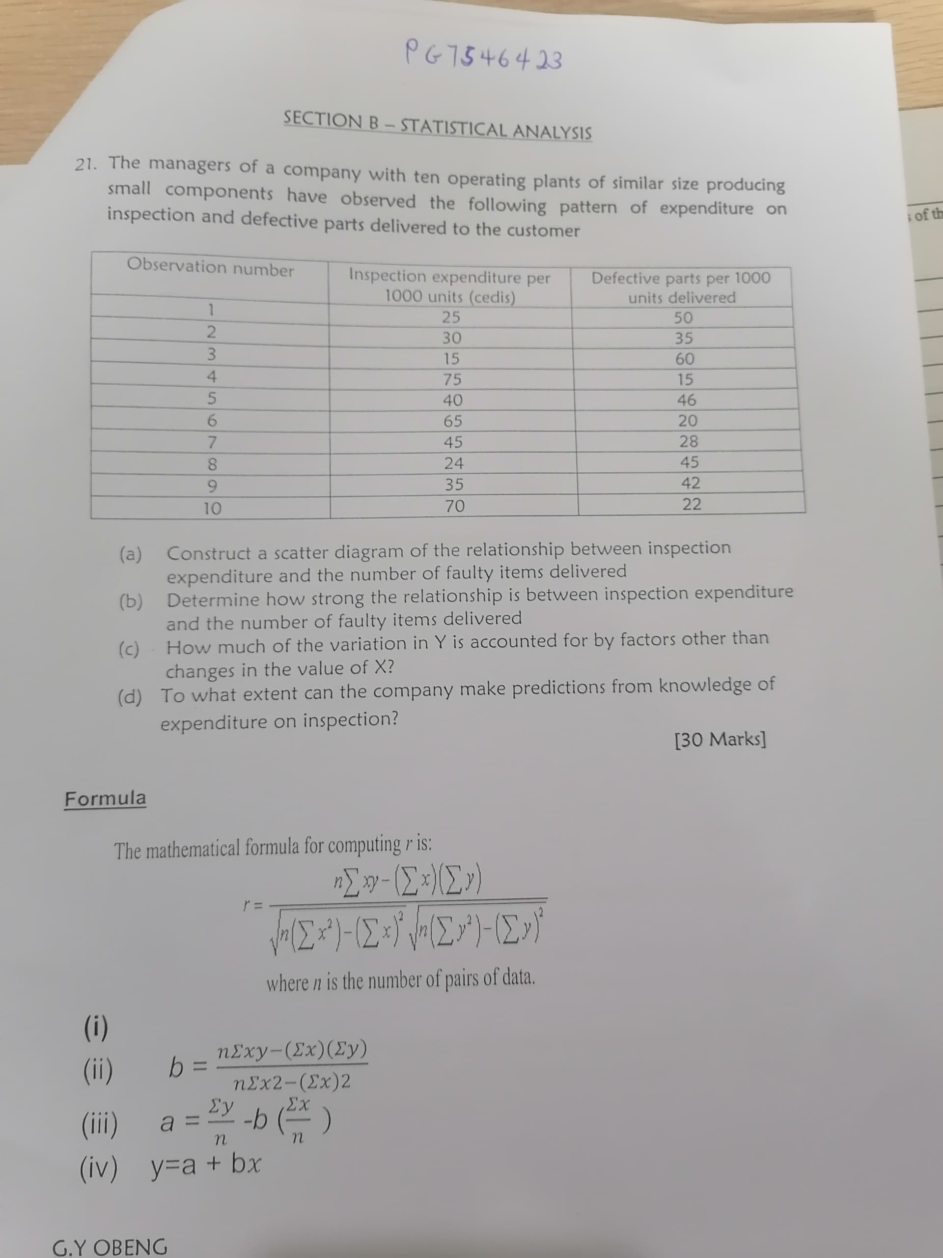 Solved SECTION B - ﻿STATISTICAL ANALYSISThe managers of a | Chegg.com