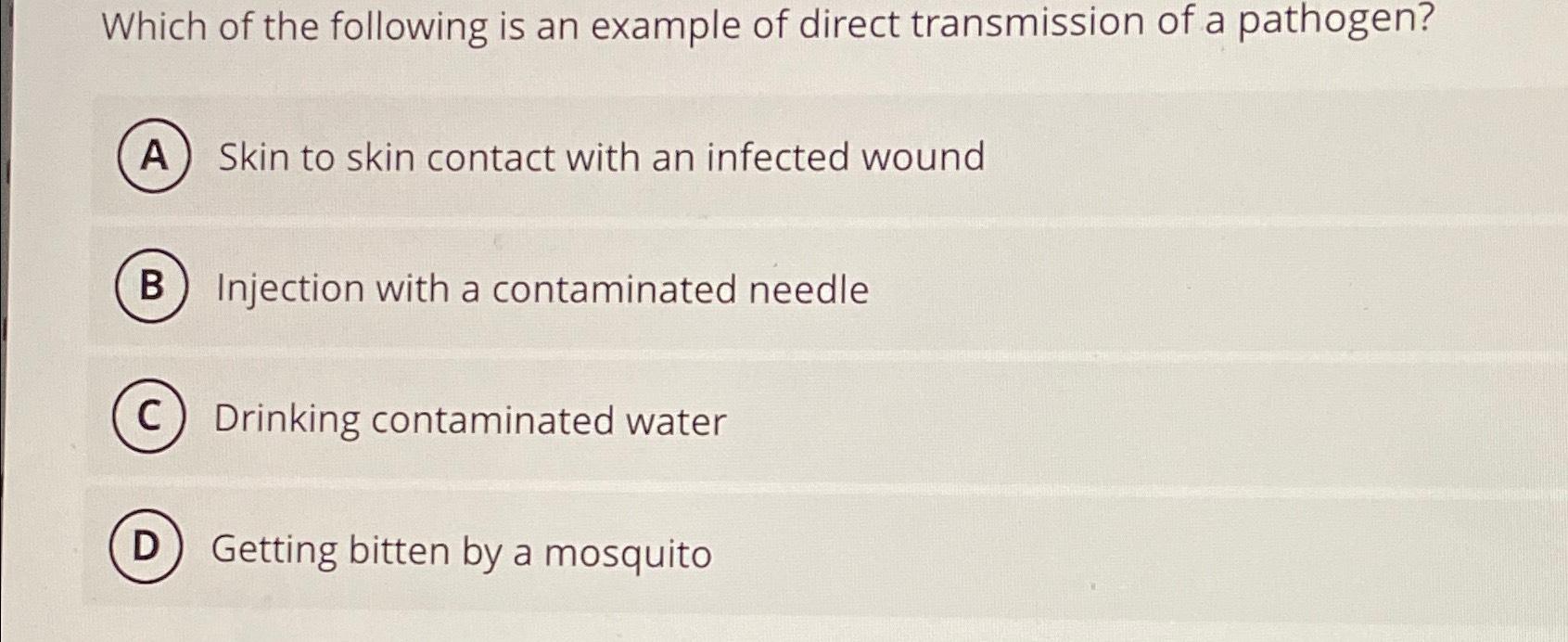Solved Which of the following is an example of direct | Chegg.com
