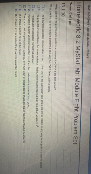 Solved MAT-240-X5030 Applied Statistics 20EWS Homework: 8-2 | Chegg.com