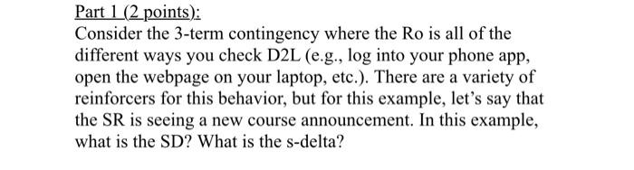 Solved Part 1 (2 points): Consider the 3-term contingency | Chegg.com