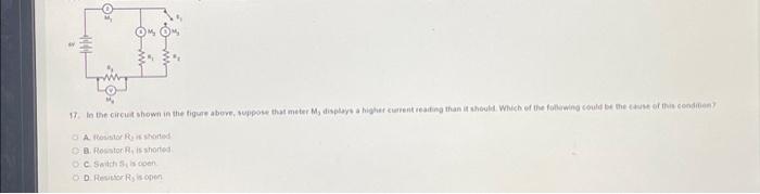 Solved 2 Rs 17. In the circuit shown in the figure above, | Chegg.com