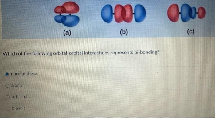 Solved (a) (b) Which of the following orbital-orbital | Chegg.com
