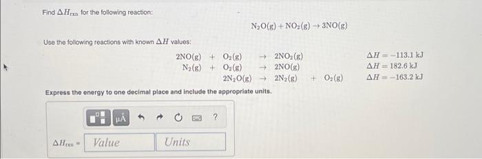 Solved Calculate AHxn for the following reaction: Use the | Chegg.com
