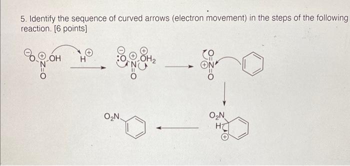Solved 5. Identify the sequence of curved arrows (electron | Chegg.com