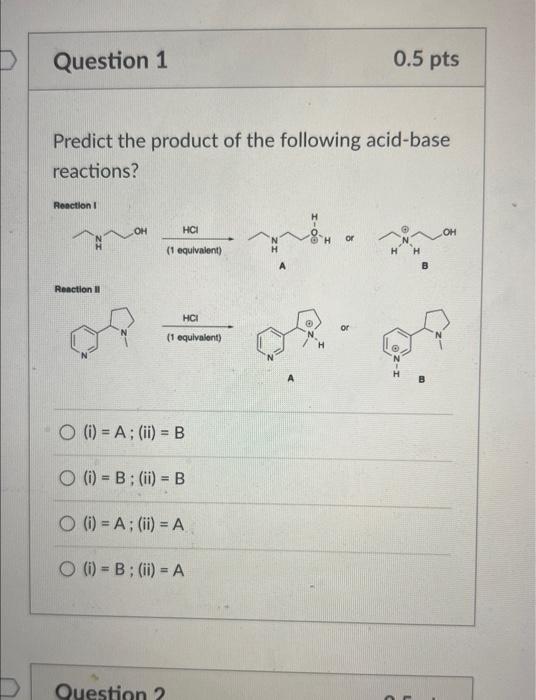 Solved Predict the product of the following acid-base | Chegg.com