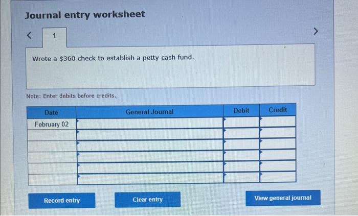 Solved Problem 6-3A (Algo) Establishing, reimbursing, and | Chegg.com