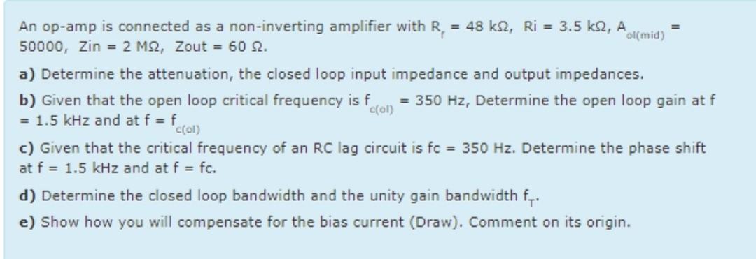 An op-amp is connected as a non-inverting amplifier | Chegg.com