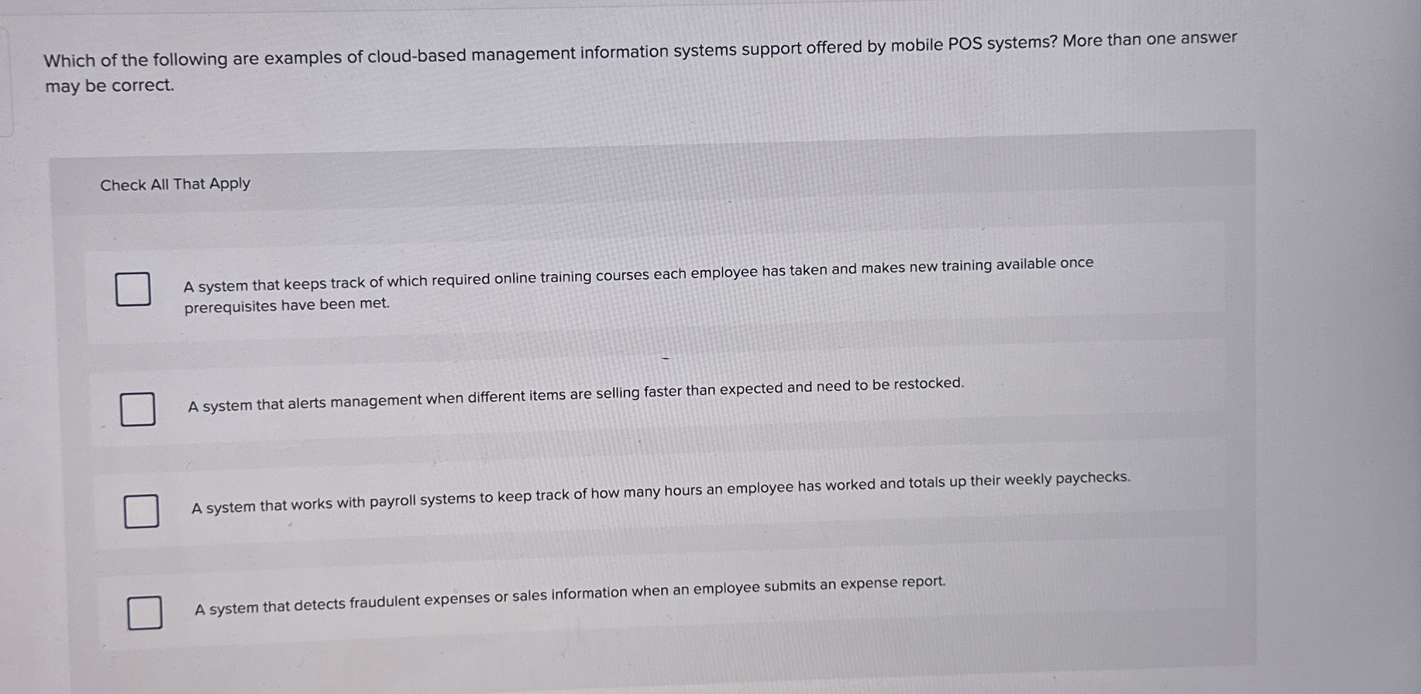 Solved Which of the following are examples of cloud-based | Chegg.com